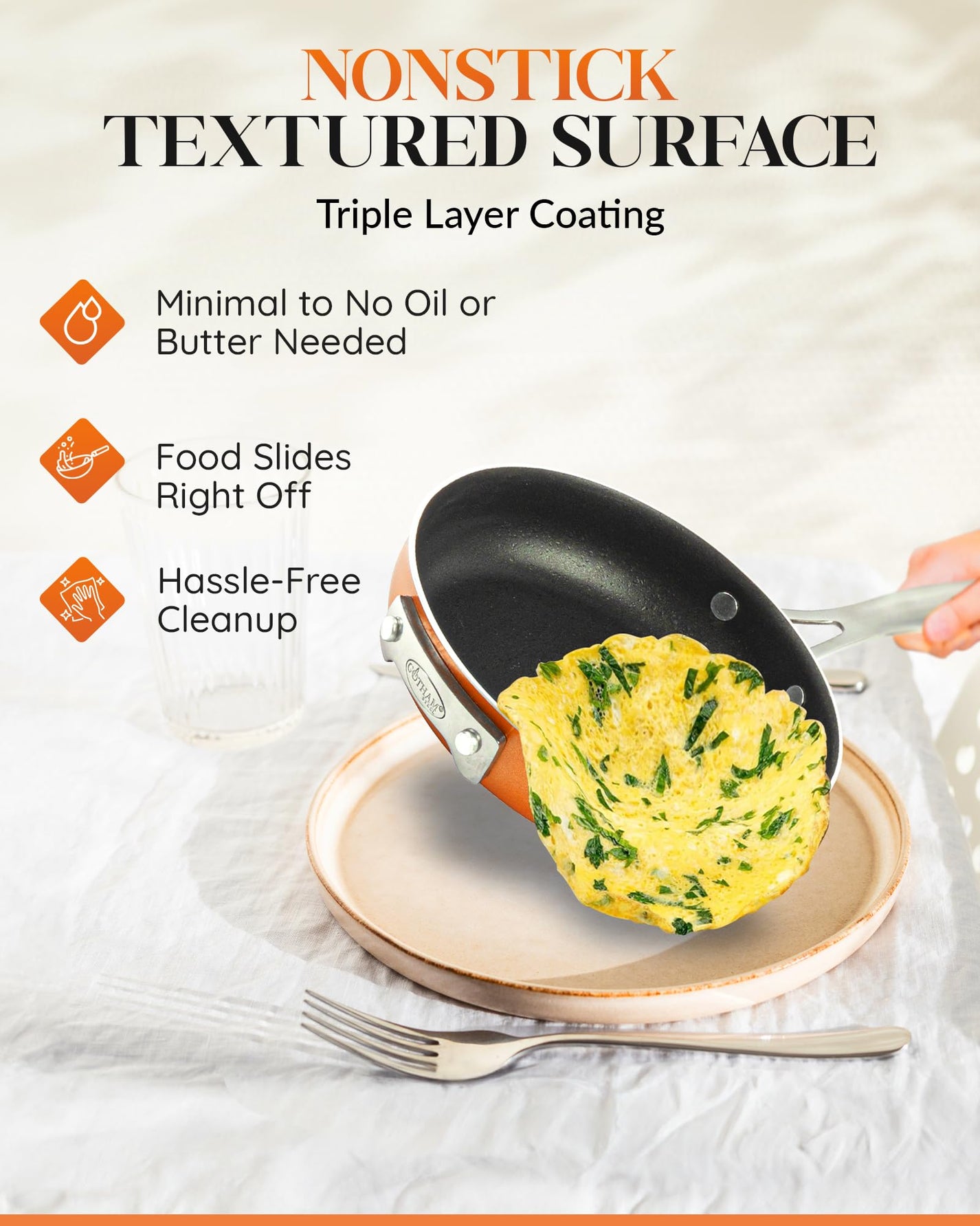 Gotham Steel Stackable Pots and Pans- Stackmaster 10 Piece Cookware Se ...